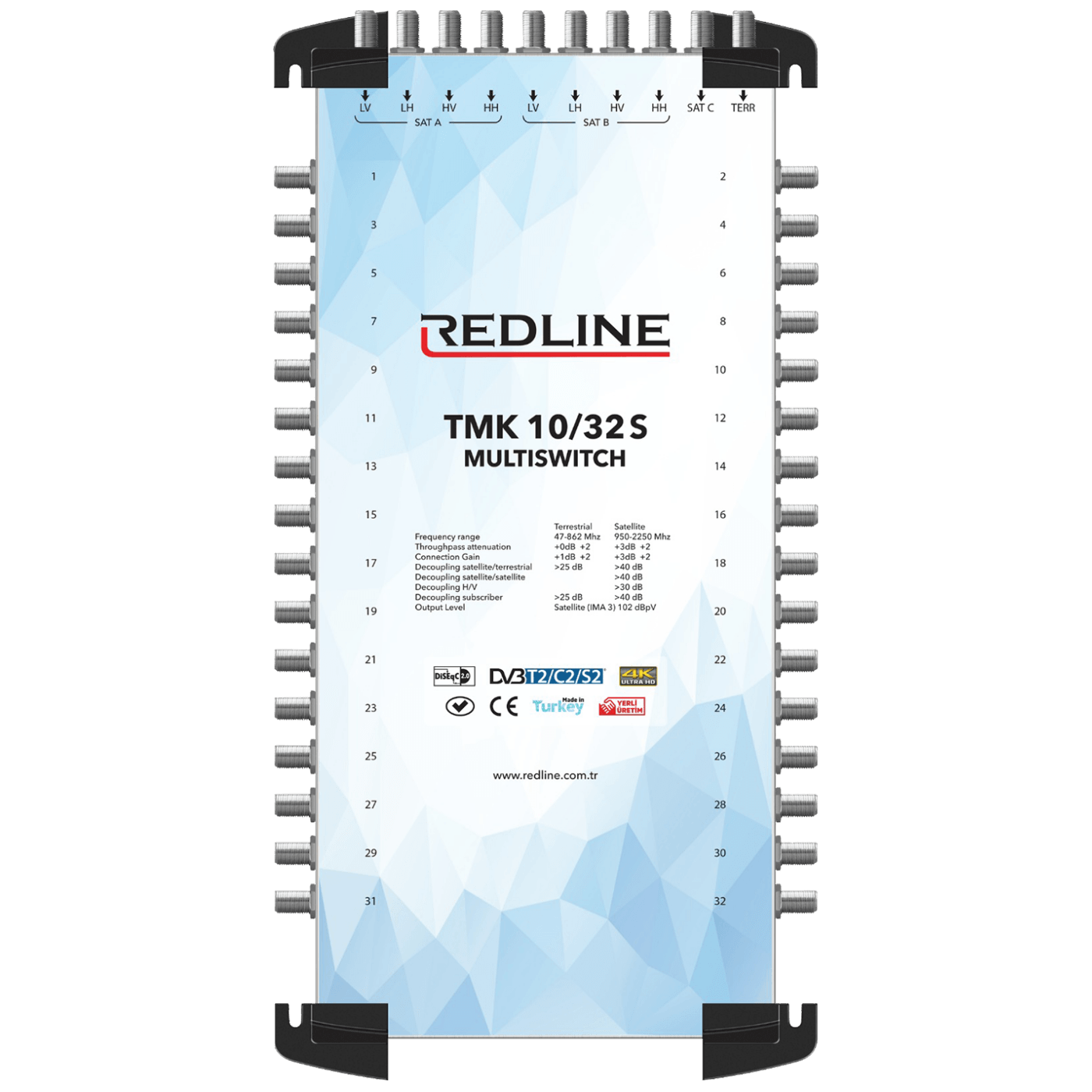 Multišalter 2 satelita na 32 utičnice - REDLINE | Antenska oprema ...