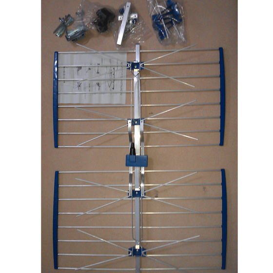 Antena mrežasta,UHF/VHF,sa pojačalom, aluminij, pak u kutiju - Falcom | Antene / Antene zemaljske