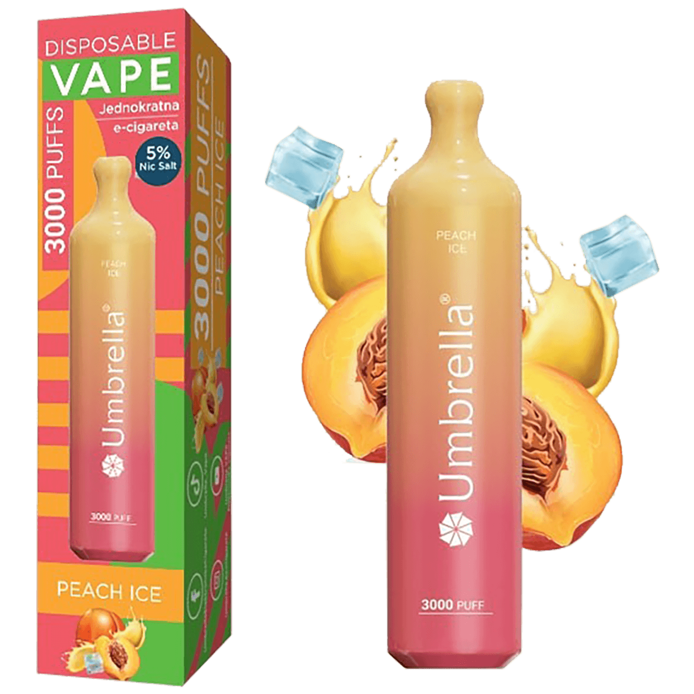 Cigareta elektronska, jednokratna, Peach Ice 50mg - Umbrella | E ...