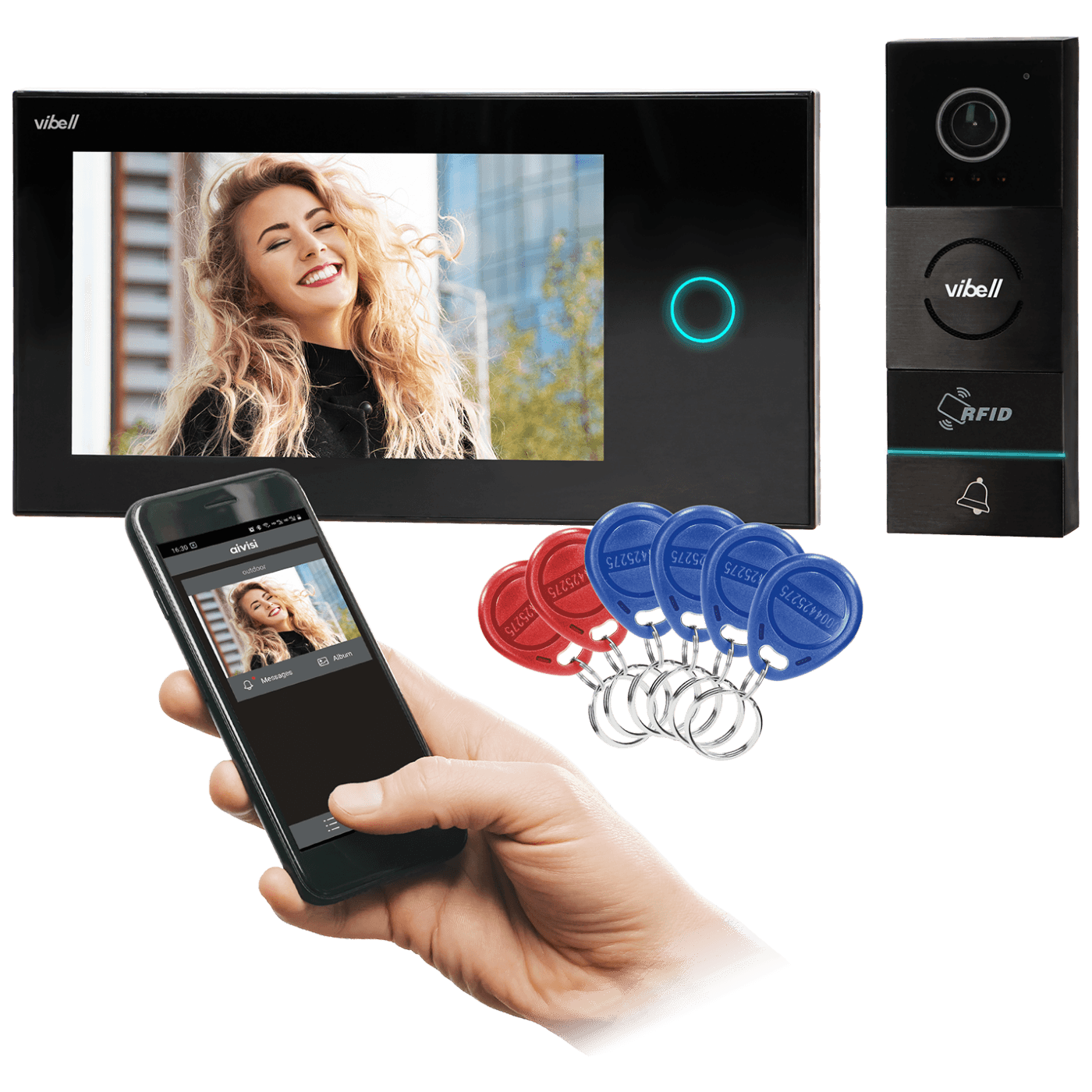 Video interfon 7, Appos, set, WiFi, RFID - Vibell | Interfoni i ...