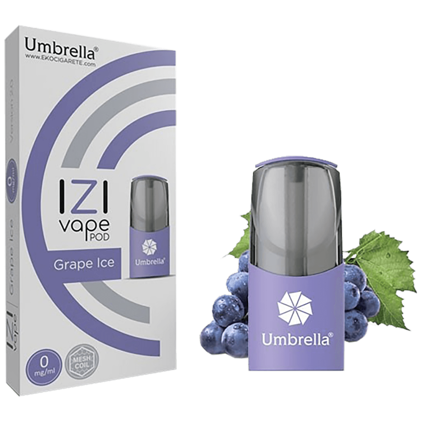 Tekućina za e-cigarete, Izi Vape Pod Grape Ice 10mg - Umbrella | E ...