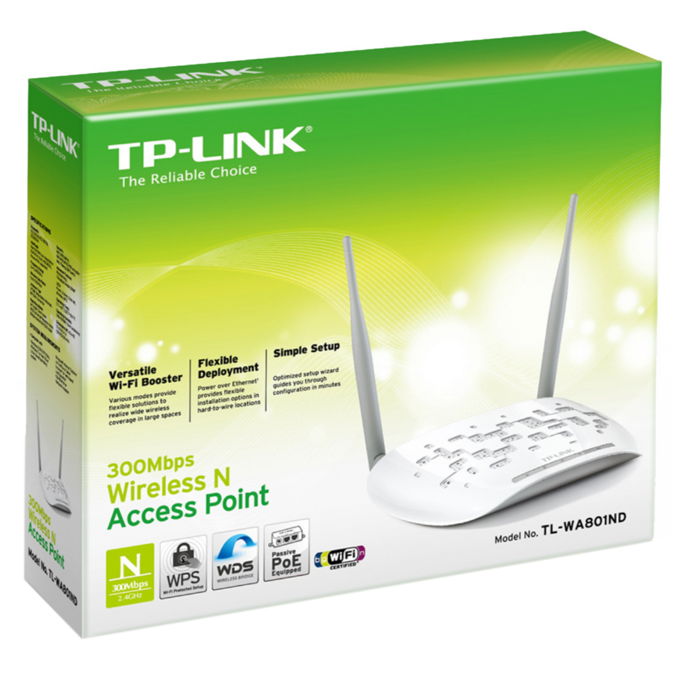 Wireless N Access Point 300Mbps, 2,4GHz - TP-LINK | Ethernet / Access ...